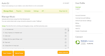 VosCast: Internet Radio Hosting
